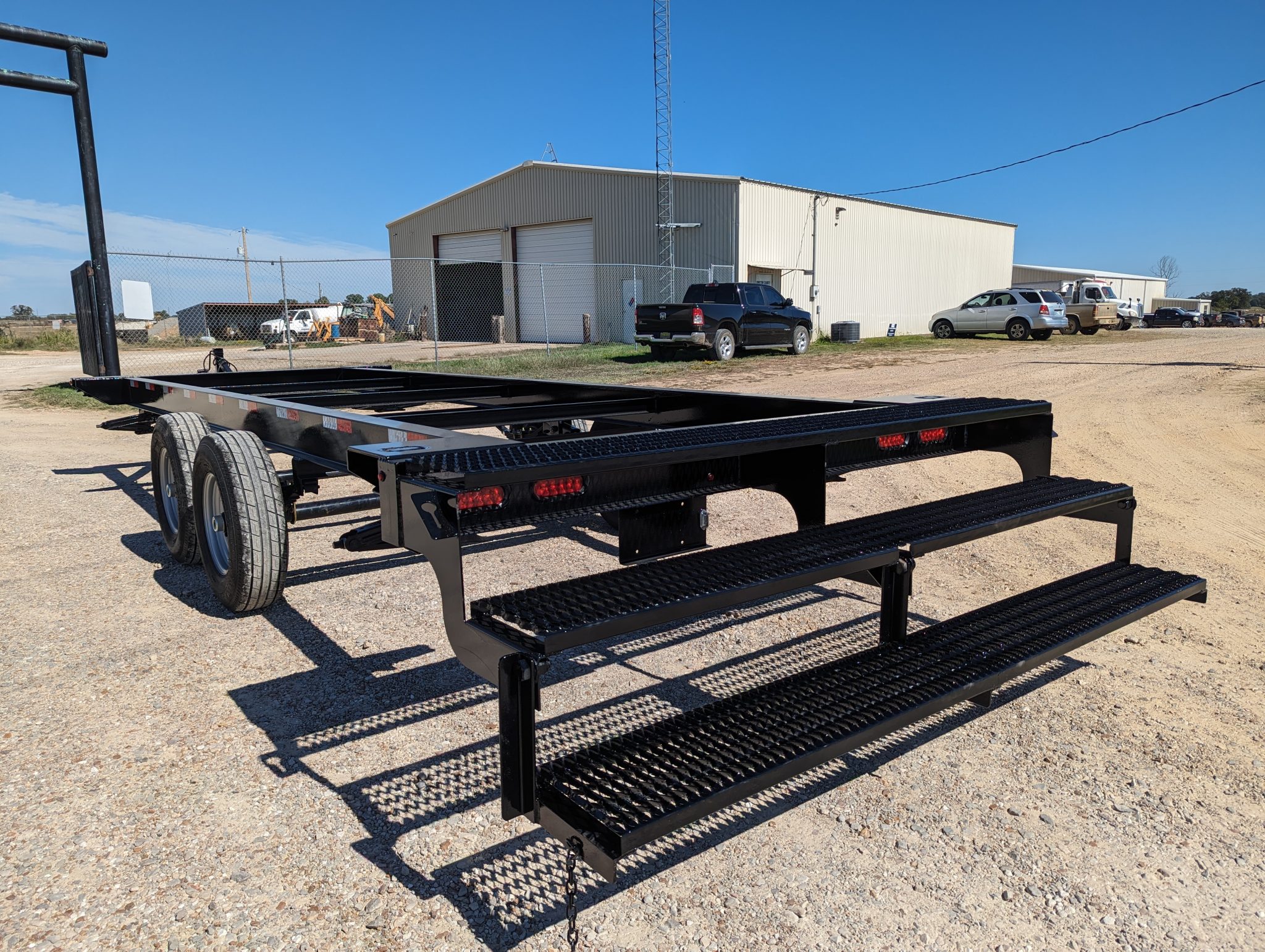 20' BUMPER PULL CONTAINER CHASSIS WITH STEPS - Kerr Bilt Trailers